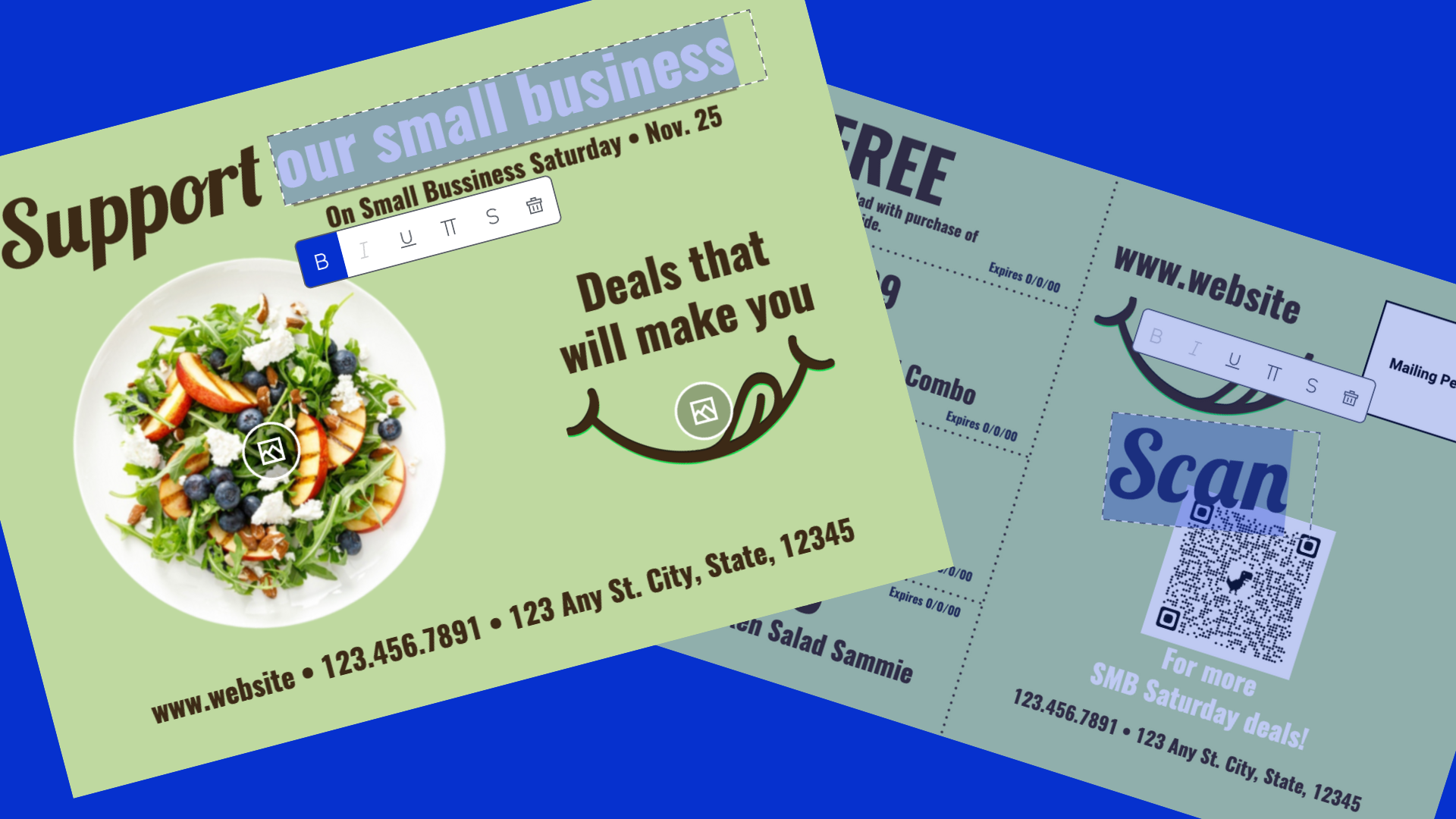 Video How To Design A Postcard For Small Business Saturday Free